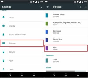 What is Misc.files in Android?